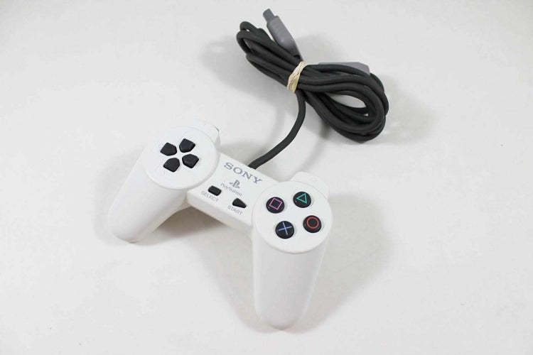 PS1 Original Analog WHITE Controller (Retro Fam) - RetroFam